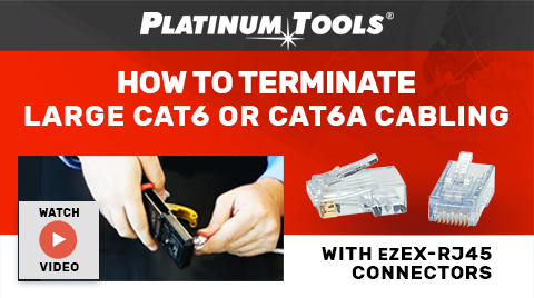 How to terminate large cat6 or cat6a cabling - Platinum Tools®